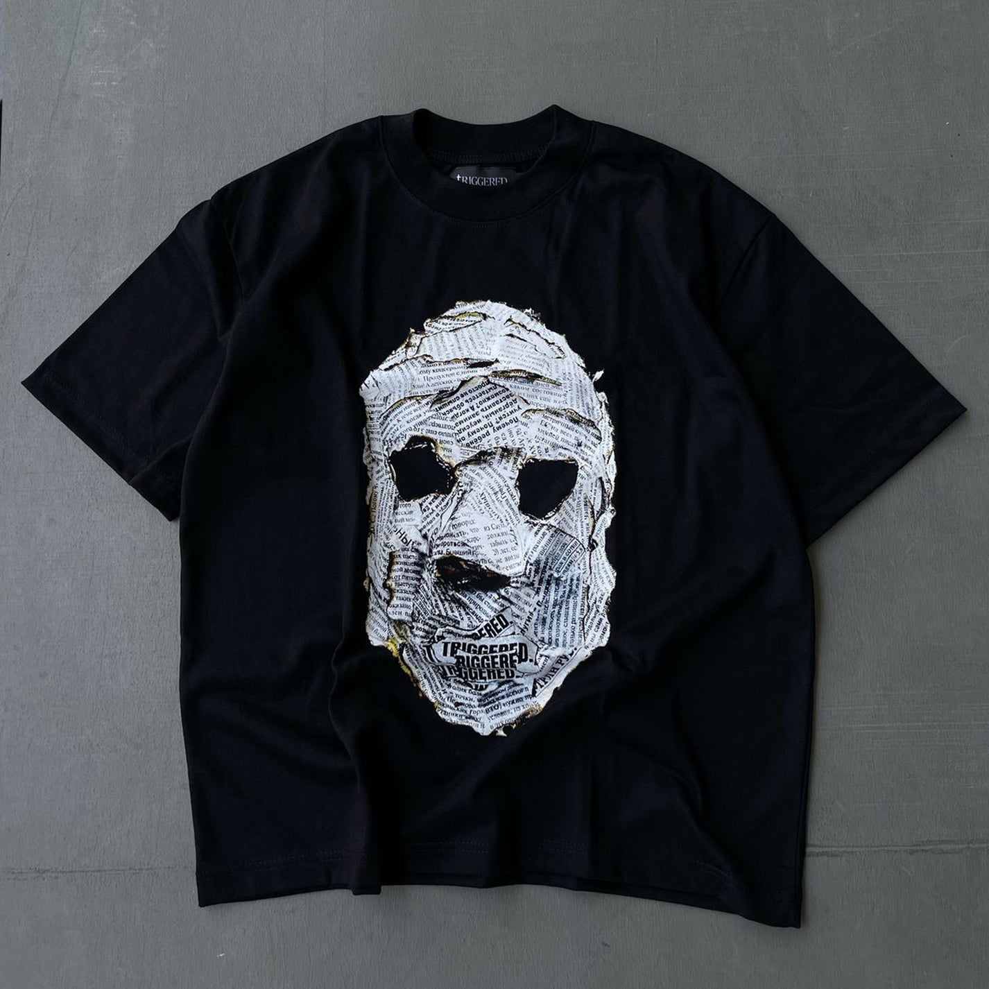 Triggered Mindful Boxy Tee Black